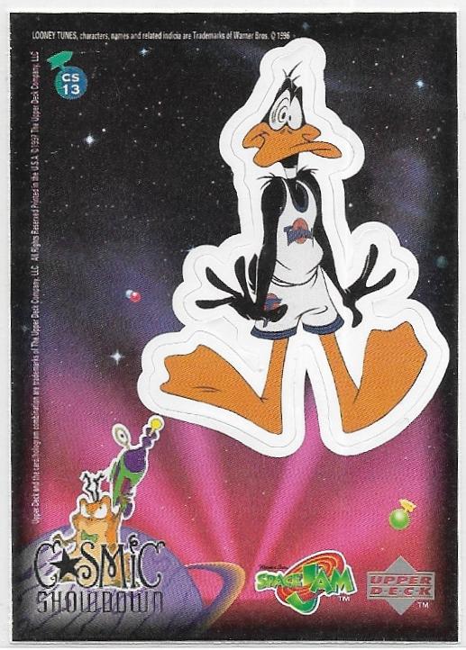 1996 Upper Deck Space Jam Cosmic Showdown Sticker #CS13 Daffy Duck ...