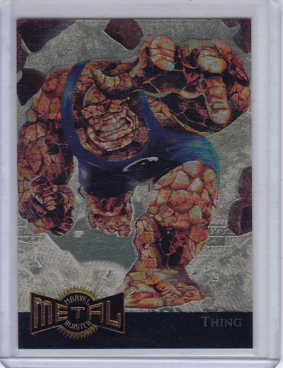 1995 Marvel Metal Gold Blaster card # 14 of 18 Thing – Grants Cards and ...